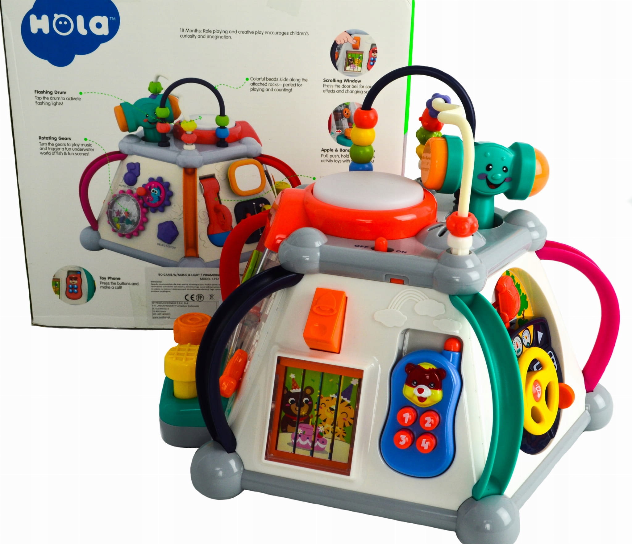 Lt92 Piramidka Centrum Zabaw Kostka Edukacyjna - LandToys | Sklep EMPIK.COM