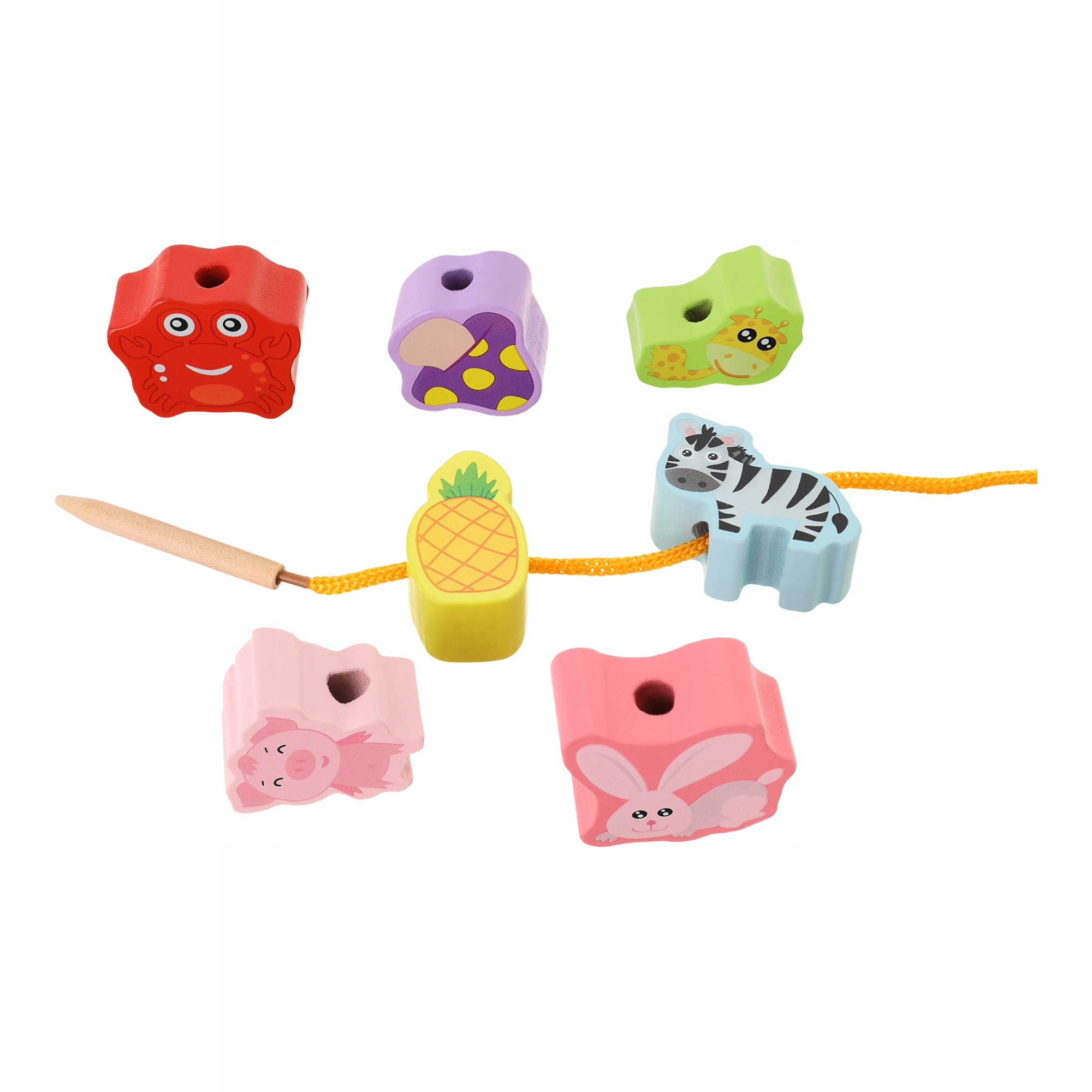 Drewniane Klocki Litery Cyfry Obrazki Montessori - LandToys | Sklep ...