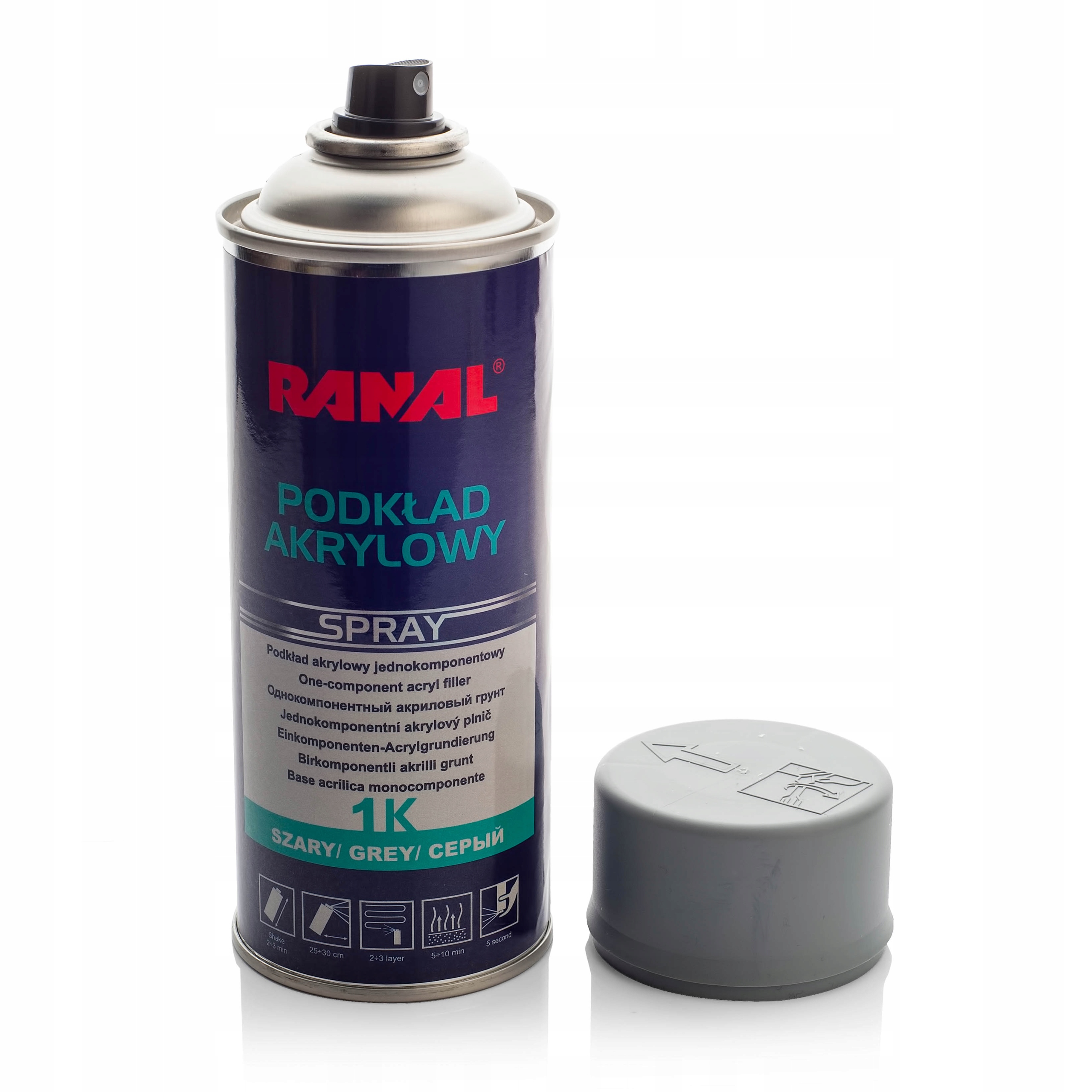 Ranal - Podkład Akrylowy Szary Spray 400Ml - RANAL | Motoryzacja EMPIK