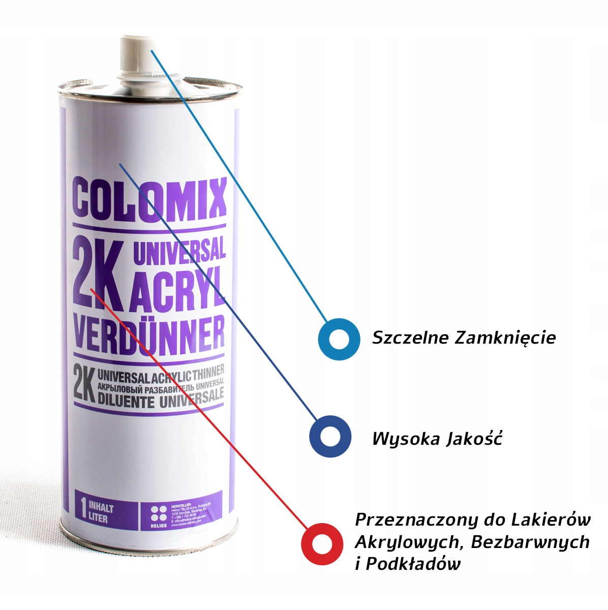 Colomix Rozpuszczalnik Akrylowy 1L |Rozcieńczalnik - COLOMIX ...