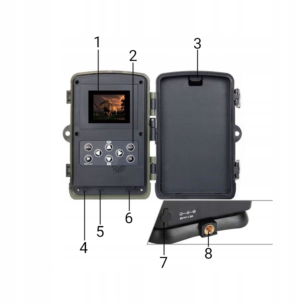 KAMERA LESNA MYSLIWSKA FOTOPULAPKA HC808A HC-808A | Monitoring \ Fotopułapki Monitoring \ Kamery