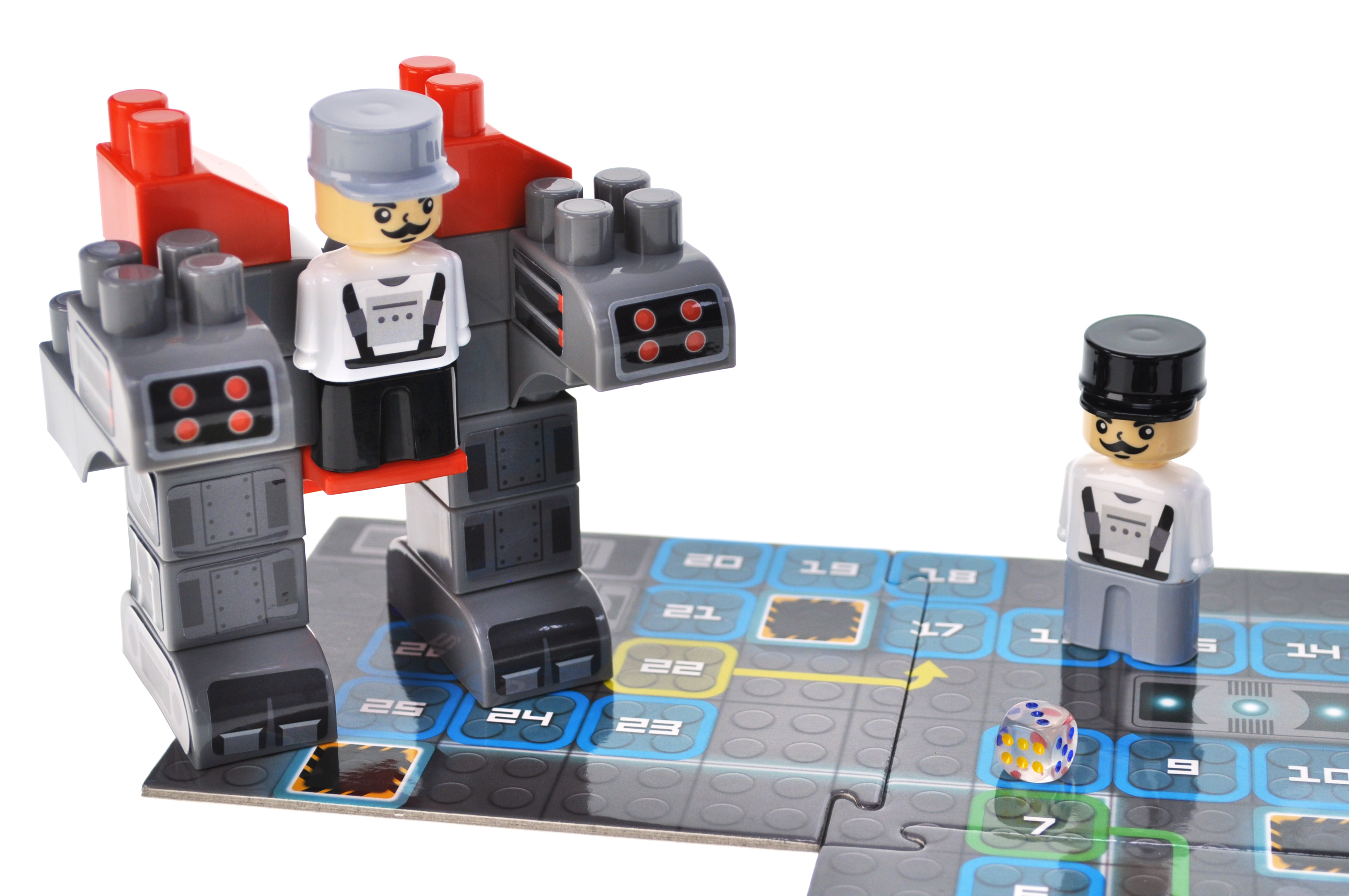 Klocki konstrukcyjne „Block&Steps Bitwy robotów” Gra planszowa 3w1 ...