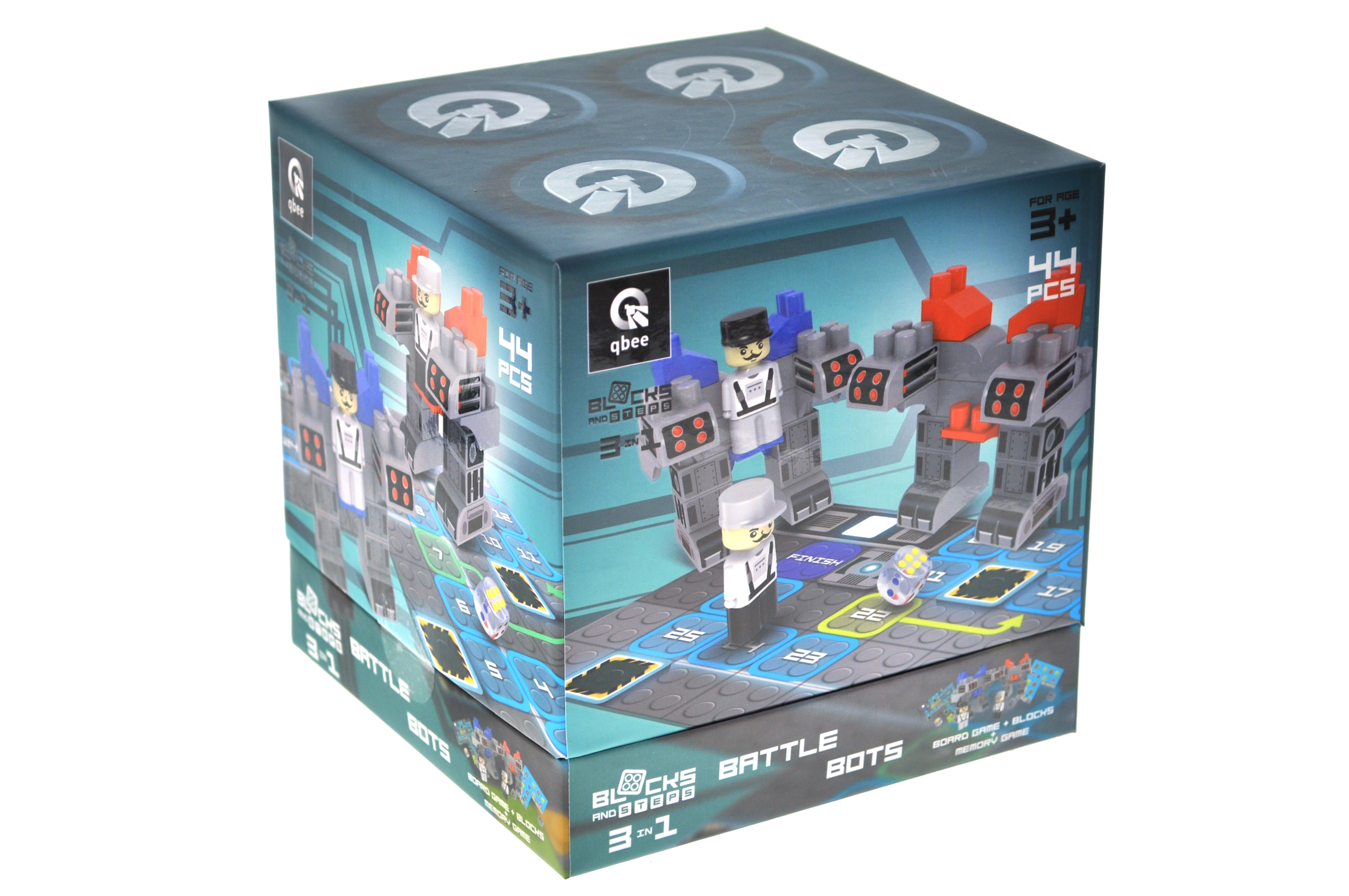 Klocki konstrukcyjne „Block&Steps Bitwy robotów” Gra planszowa 3w1 ...