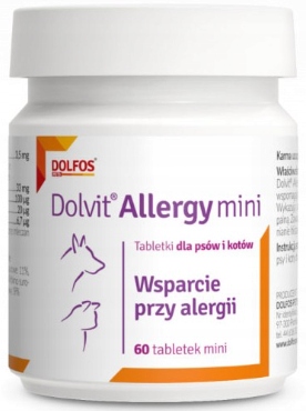 Dolvit Allergy Mini pour les allergies POUR CHIENS ET CHATS 60 mini comprimés