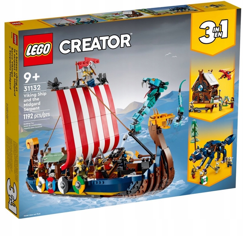 shumee LEGO 31132 Creator 3v1 Vikinška ladja in kača | mimovrste=)