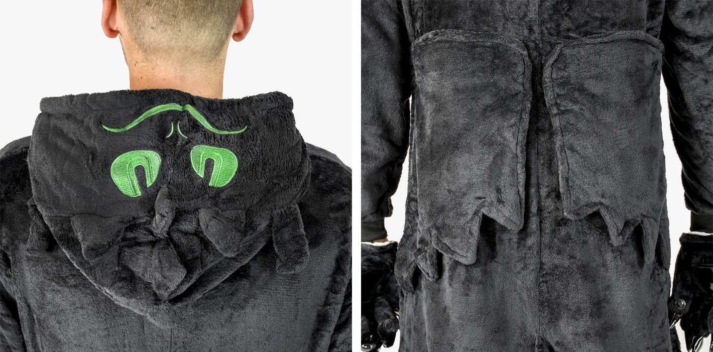 shumee Kigurumi onesie topla pižama Nočna bes brez zob moški kombinezon ...