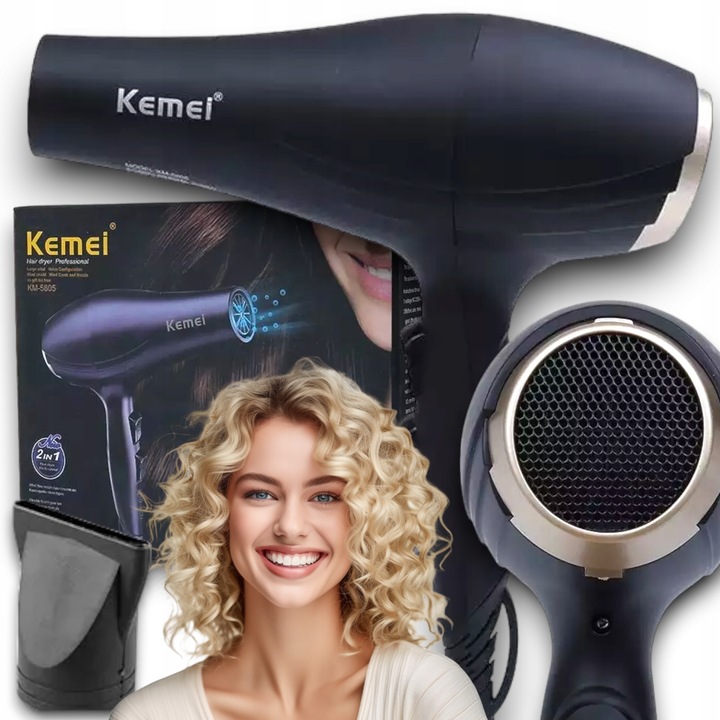 Sèche-cheveux à ionisation puissante KEMEI PRO, air froid