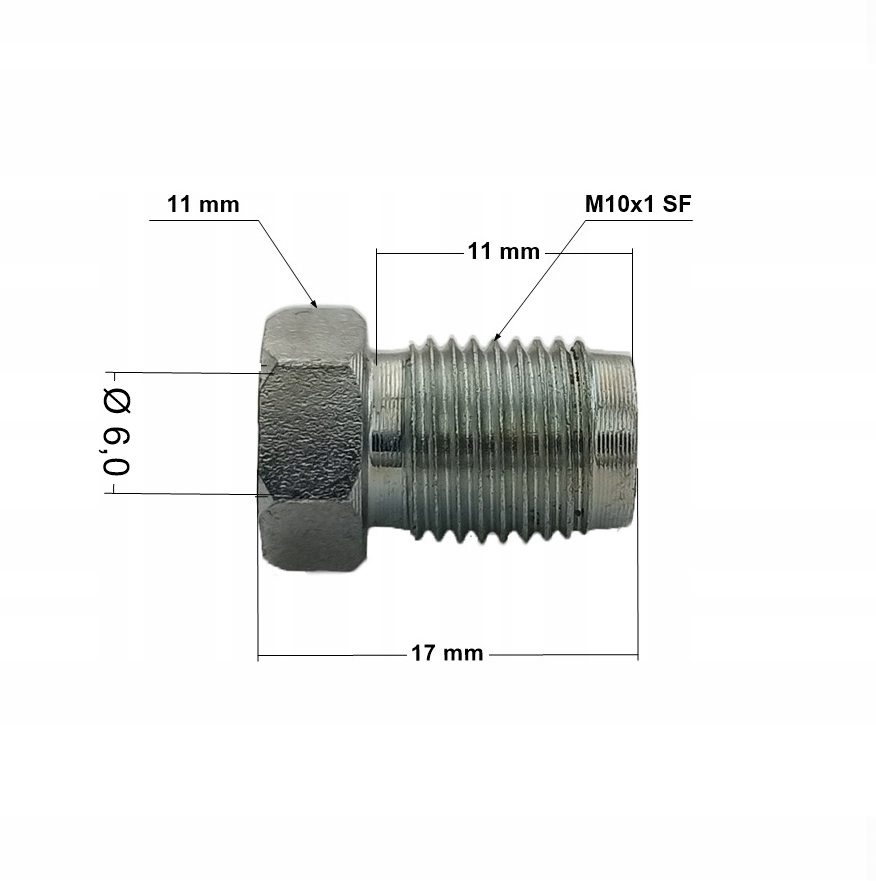shumee Konec toge zavorne cevi ali pomožnega valja sklopke: cev M10x1 6 ...