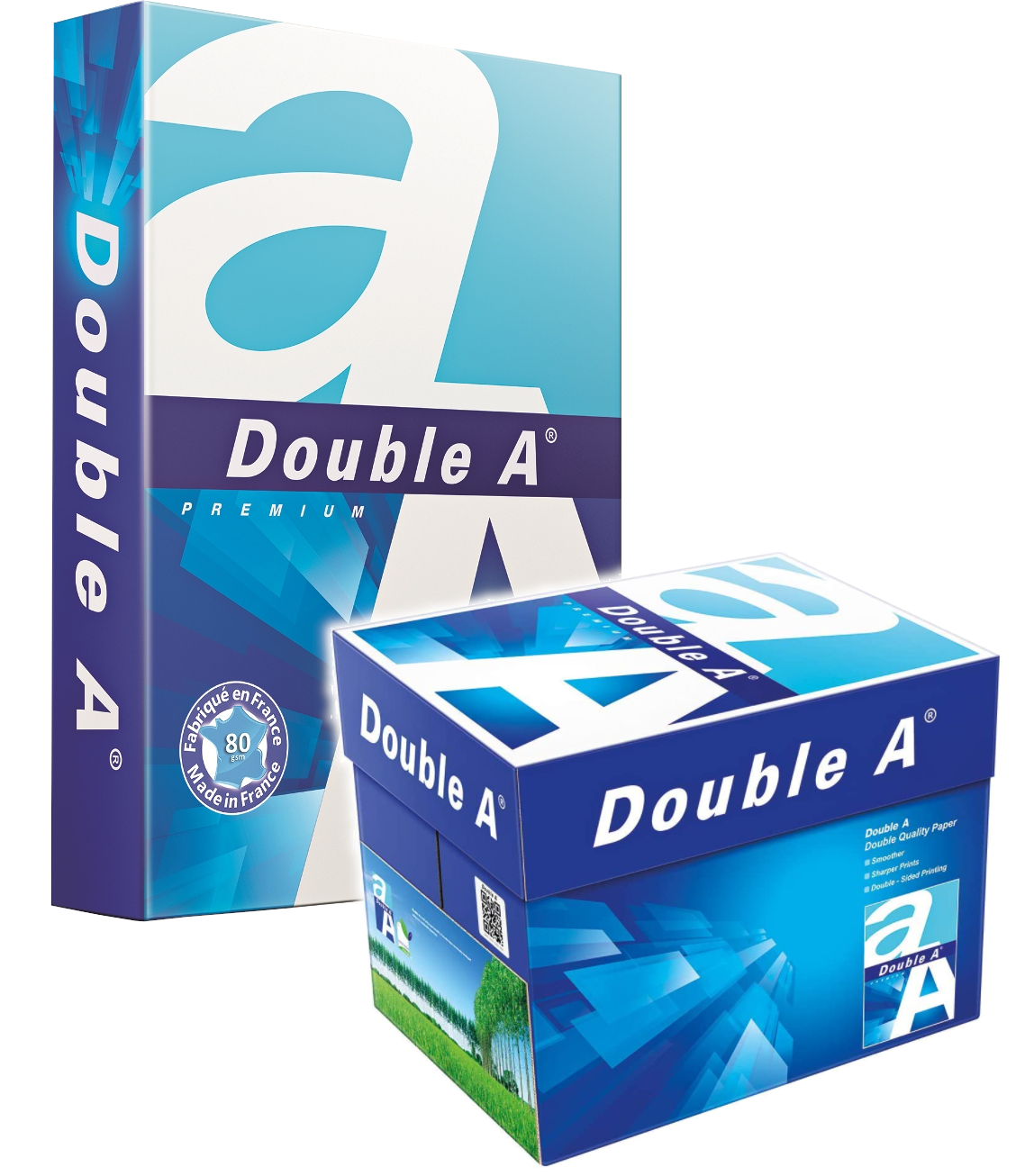 shumee Kopirni papir A4 Double A Premium 80g 5 risov KARTON 2500 listov ...