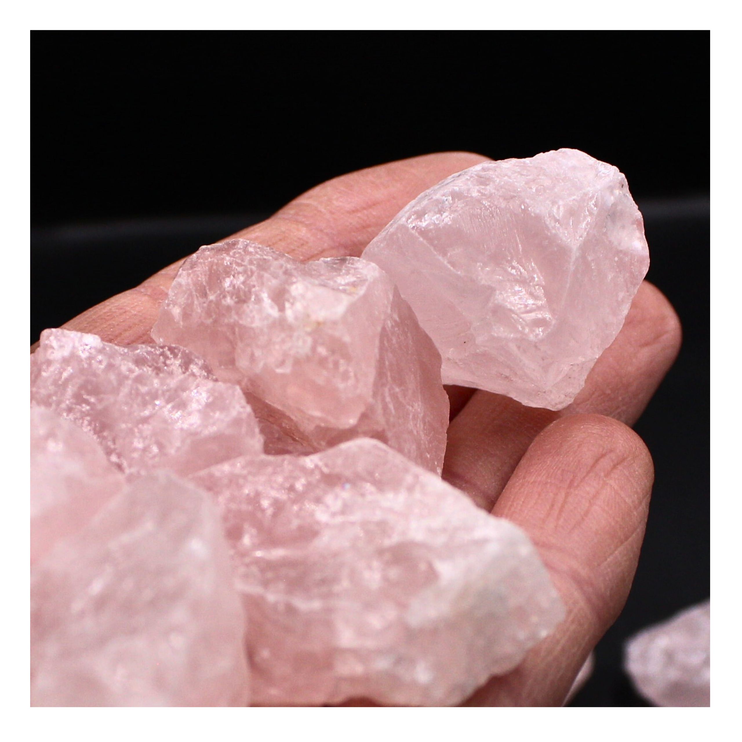 Piedras de cuarzo rosa en bruto 1 pieza 2-4 cm