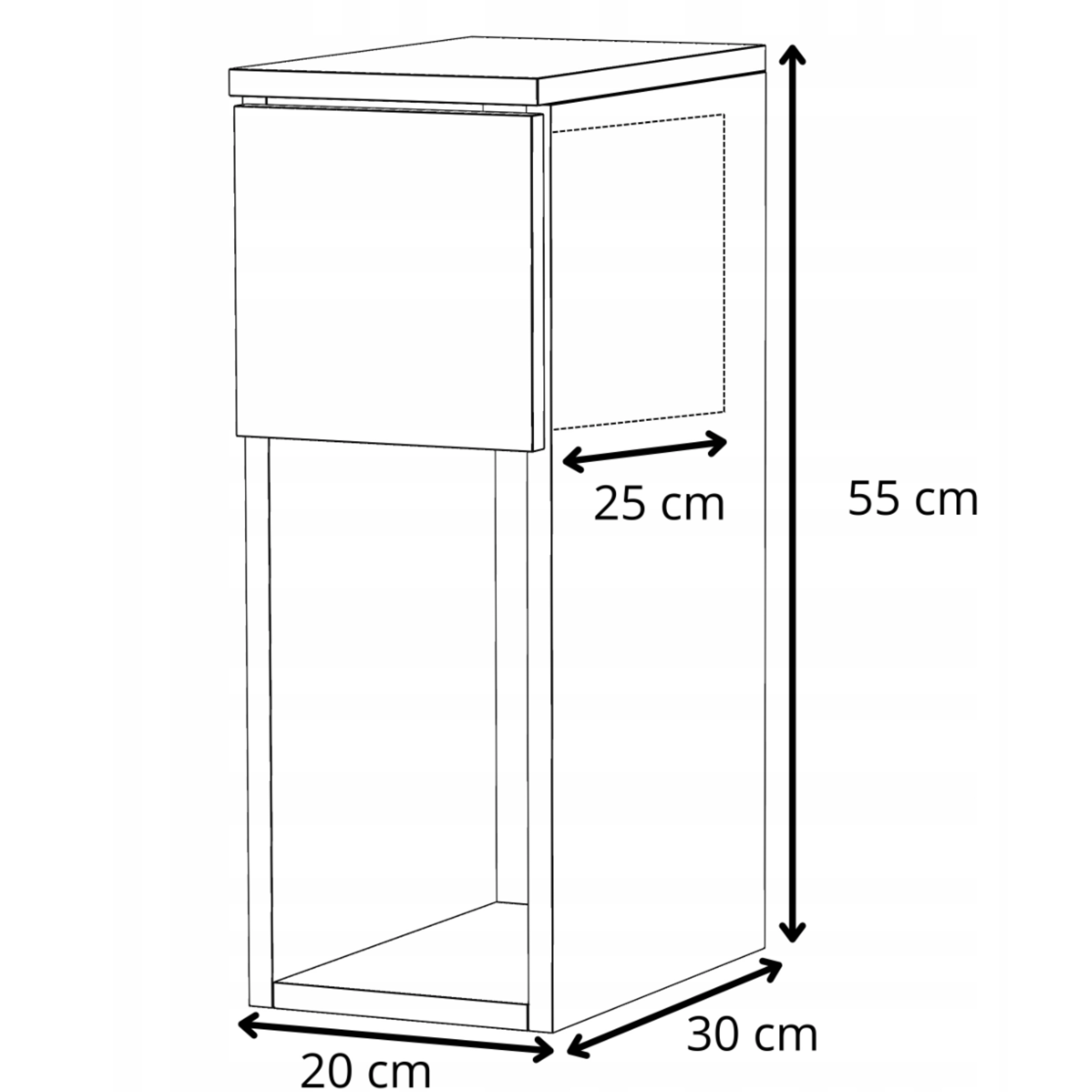 shumee OZKA NOČNA OMIZICA HRAST WOTAN 20 CM NOČNA OMIZICA S PREDALOM ZA ...