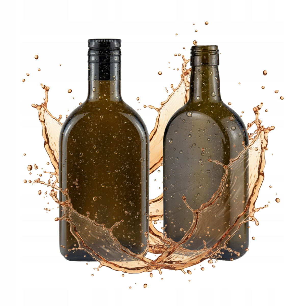 Botella de vidrio RON 350ML OSCURO para aceite de oliva alcohol whisky ...