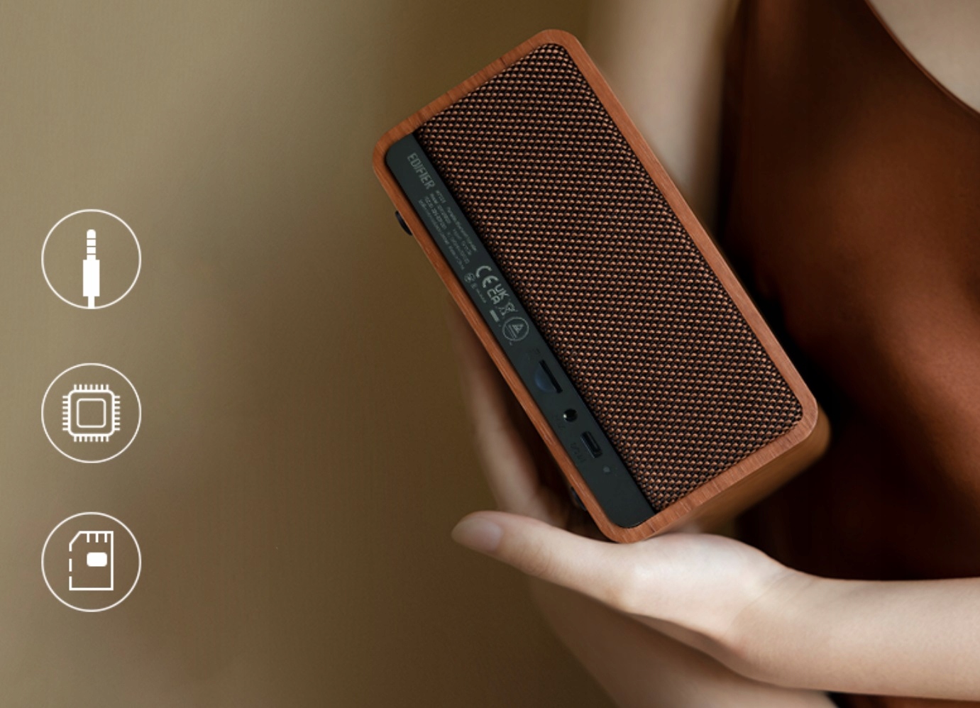 Edifier Mp230 Brązowy Głośnik Bluetooth Retro Usb Aux Microsd - Edifier ...