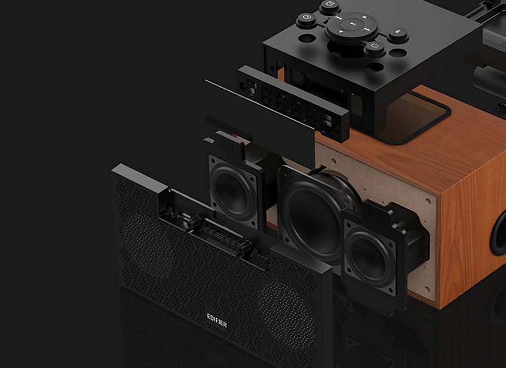 EDIFIER MP260 brązowy głośnik bluetooth zegar budzik USB AUX - Edifier ...