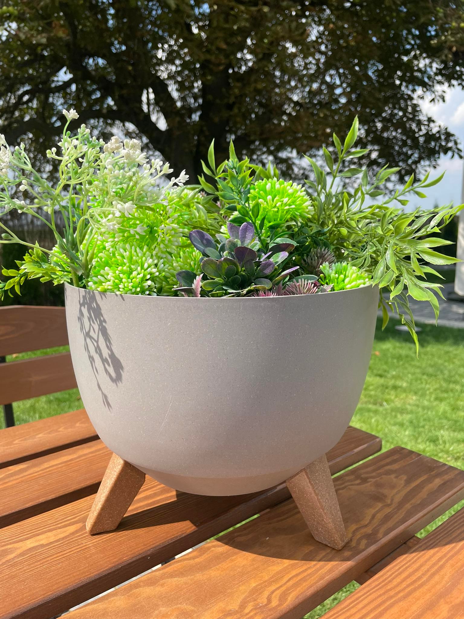 Doniczka Donica Lamela Misa Roma 240 Szara Eco - Lamela | Sklep EMPIK.COM