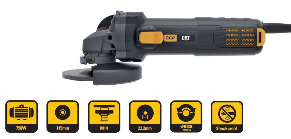 Szlifierka Kątowa Cat Dx373 750W 12000 Obr/Min - Caterpillar | Sklep ...