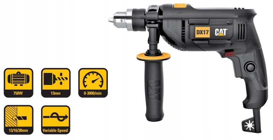 Wiertarka Udarowa Cat Dx17 750W 13Mm 3000Obr/Min - Caterpillar | Sklep ...