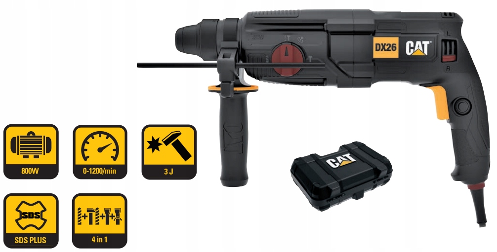 Młotowiertarka Cat Dx26 Sds-Plus 800W 3J 26Mm 4W1 - Caterpillar | Sklep ...