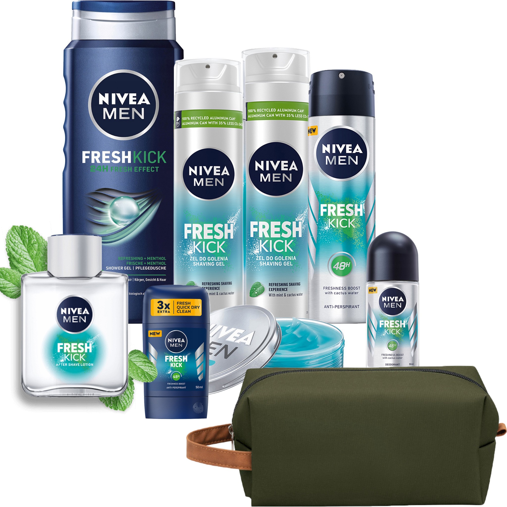 Nivea Men, Fresh Kick, Zestaw Kosmetyków Do Pielęgnacji, 8 Szt ...
