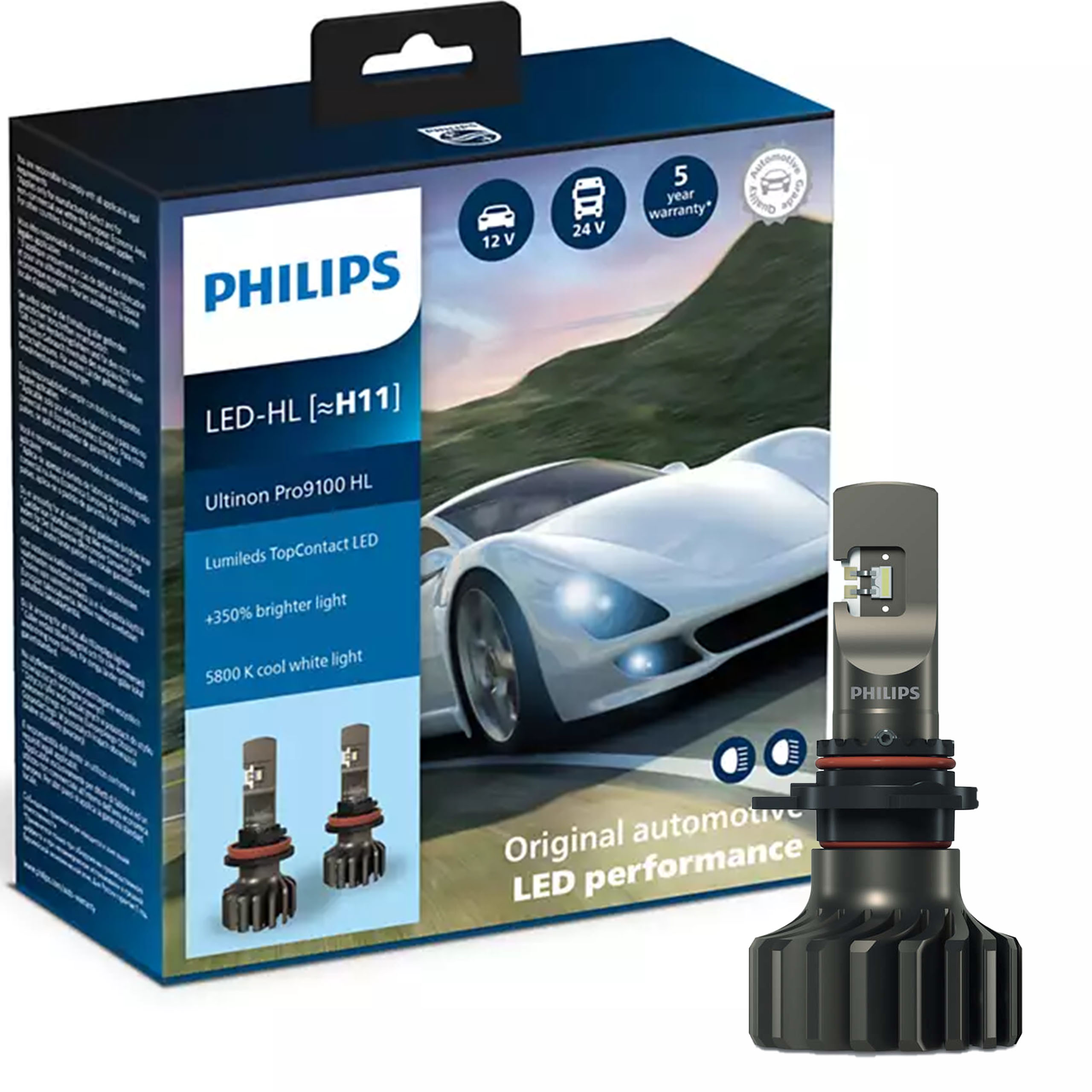 Philips Ultinon Pro9100 Z Ekskluzywną Samochodową Diodą Led Lumileds [~H11] - Philips ...