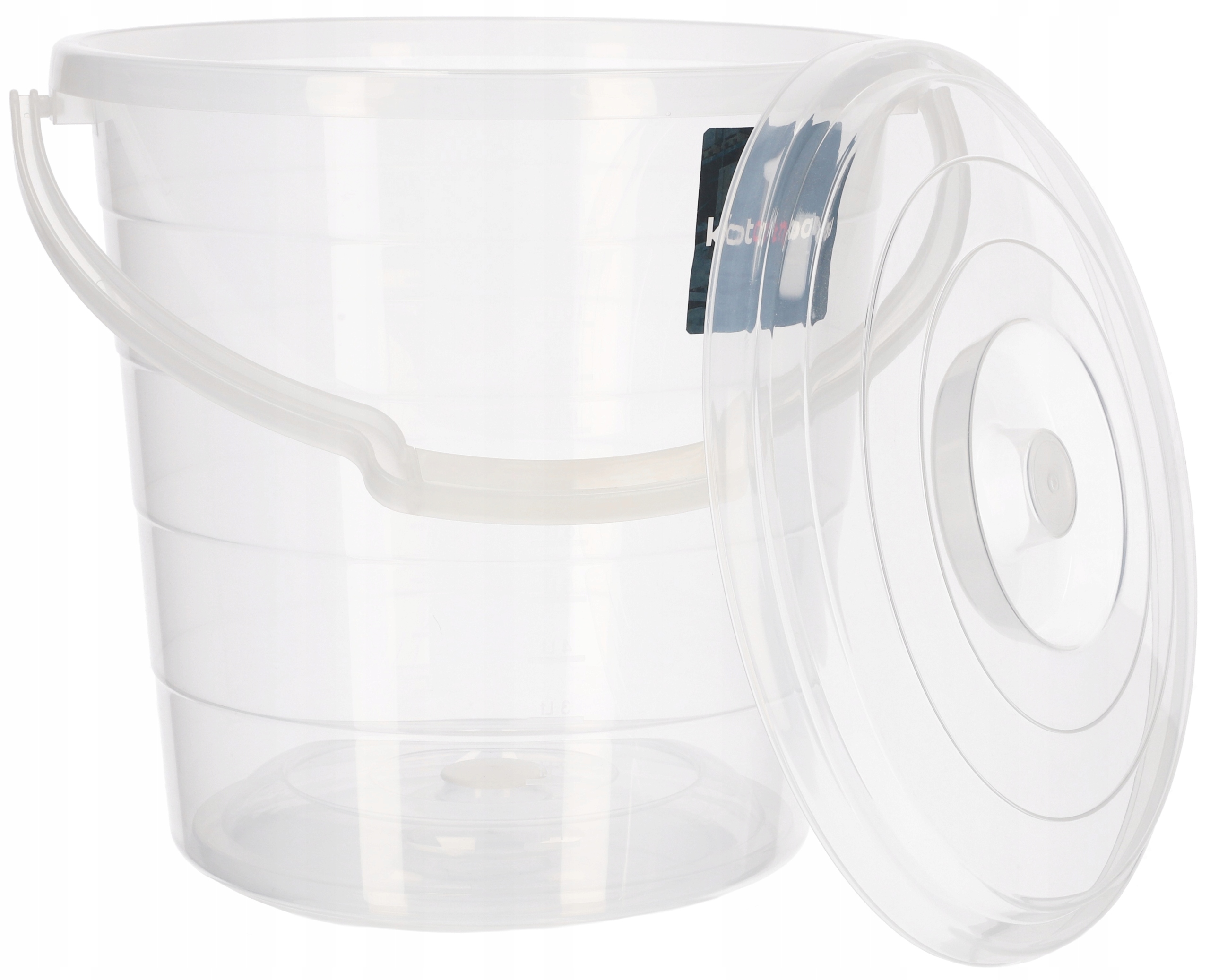 Wiadro Przezroczyste Pojemnik Skala Pokrywka 10L - Kotarbau | Sklep EMPIK.COM