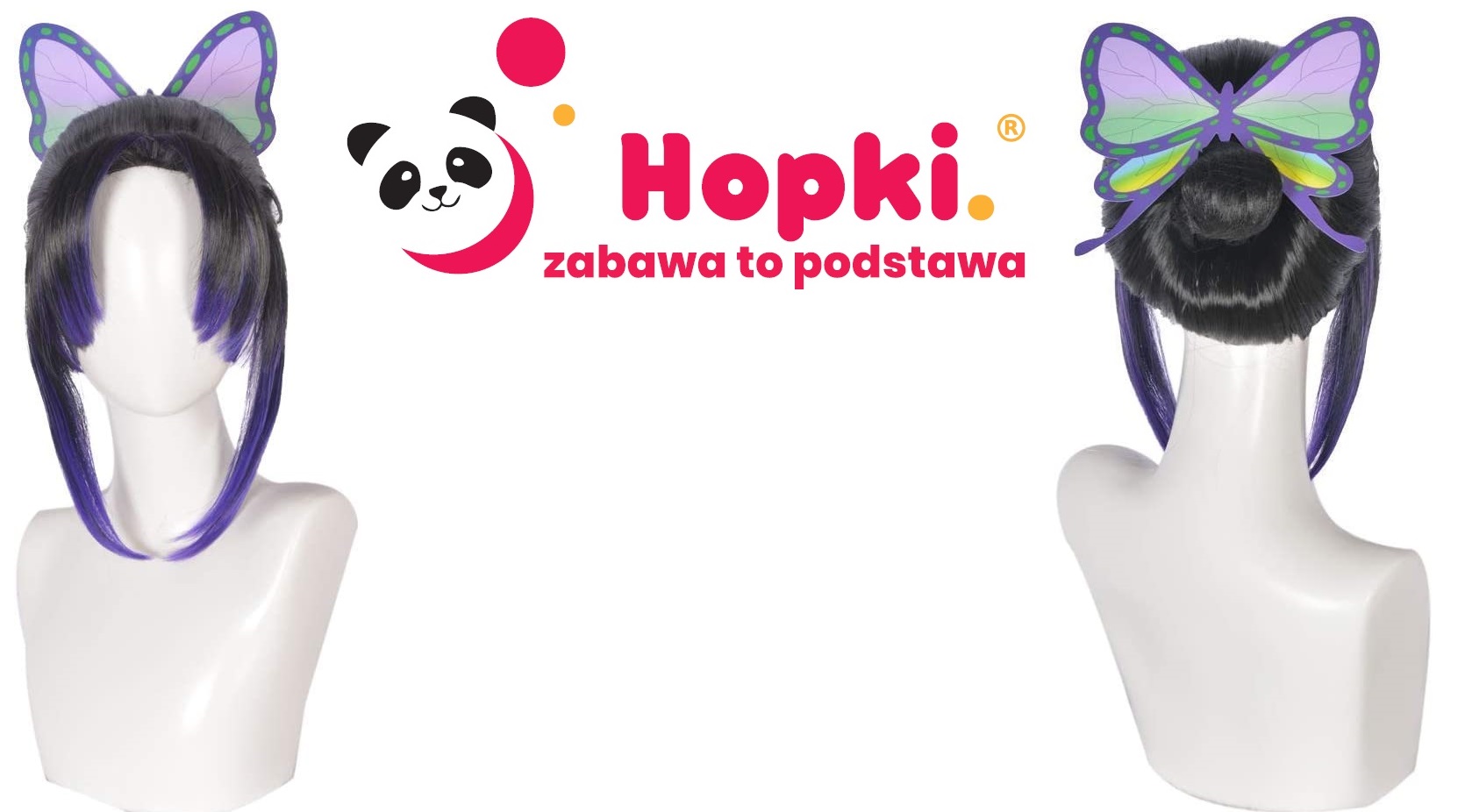 Peruka Włosy Wig Shinobu Kochou Cosplay Anime + Spinka - Hopki ...