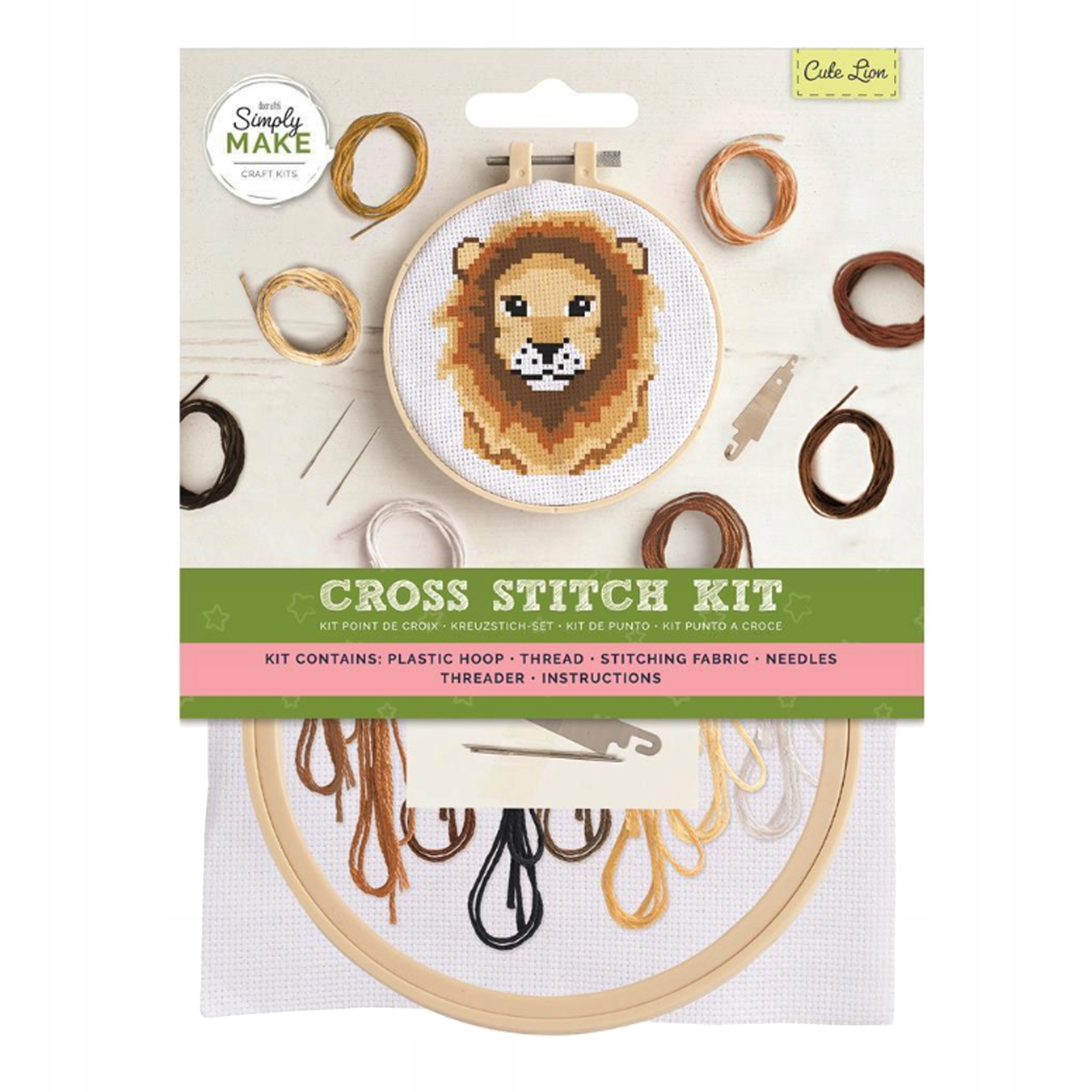 Zestaw Do Haftu Krzyżykowego Uroczy Lew Dpcraft - dpCraft | Sklep EMPIK.COM