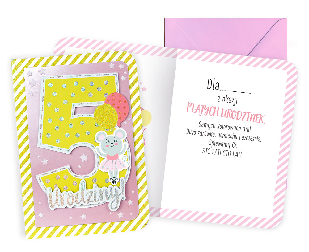 Karnet Dk-989 Urodziny 5 (Cyferki) Kukartka - Kukartka | Sklep EMPIK.COM