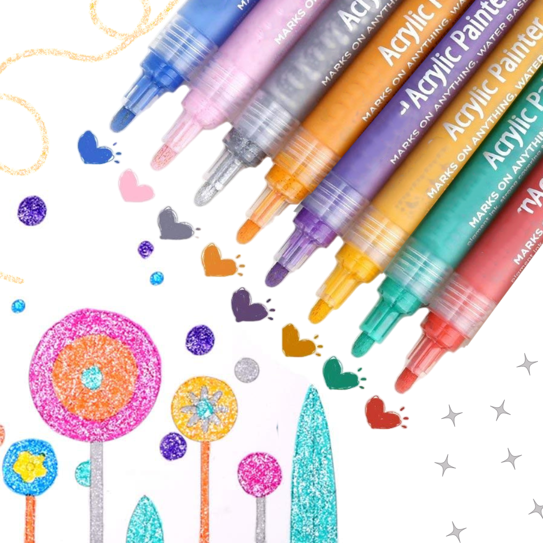 Mazaki Akrylowe Markery Brokatowe Pisaki Flamastry - Inna marka | Sklep ...