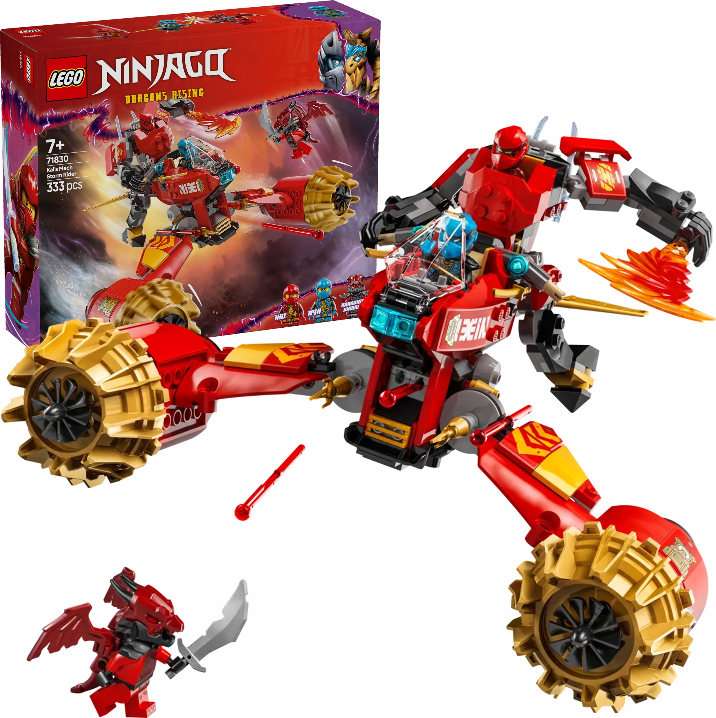 71830 - LEGO Ninjago - Burzowy jeździec-mech Kaia - archiwum Arena.pl