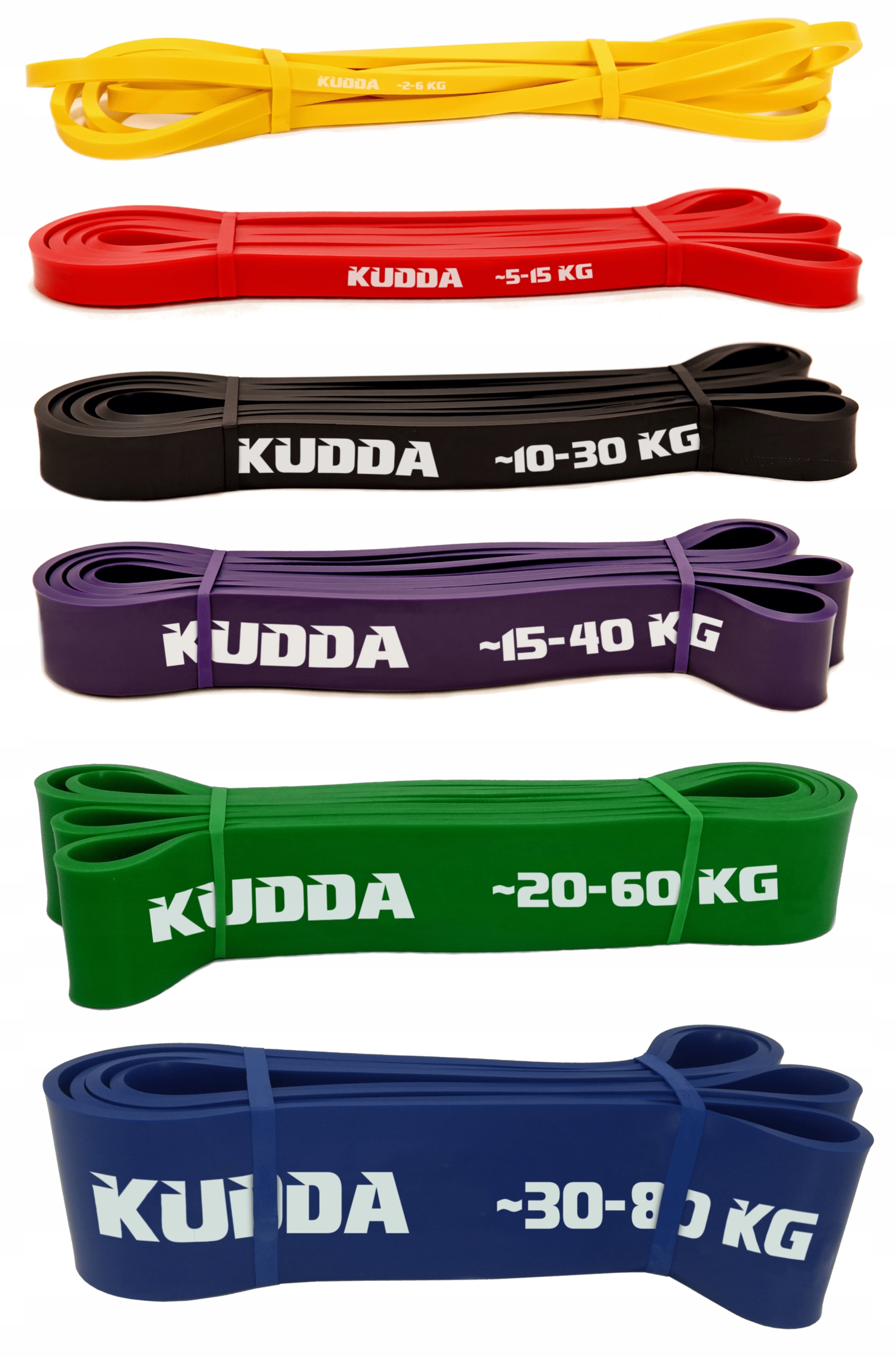 Zestaw 6 Gum Do Ćwiczeń Power Band Gumy Oporowe - KUDDA | Sport Sklep ...