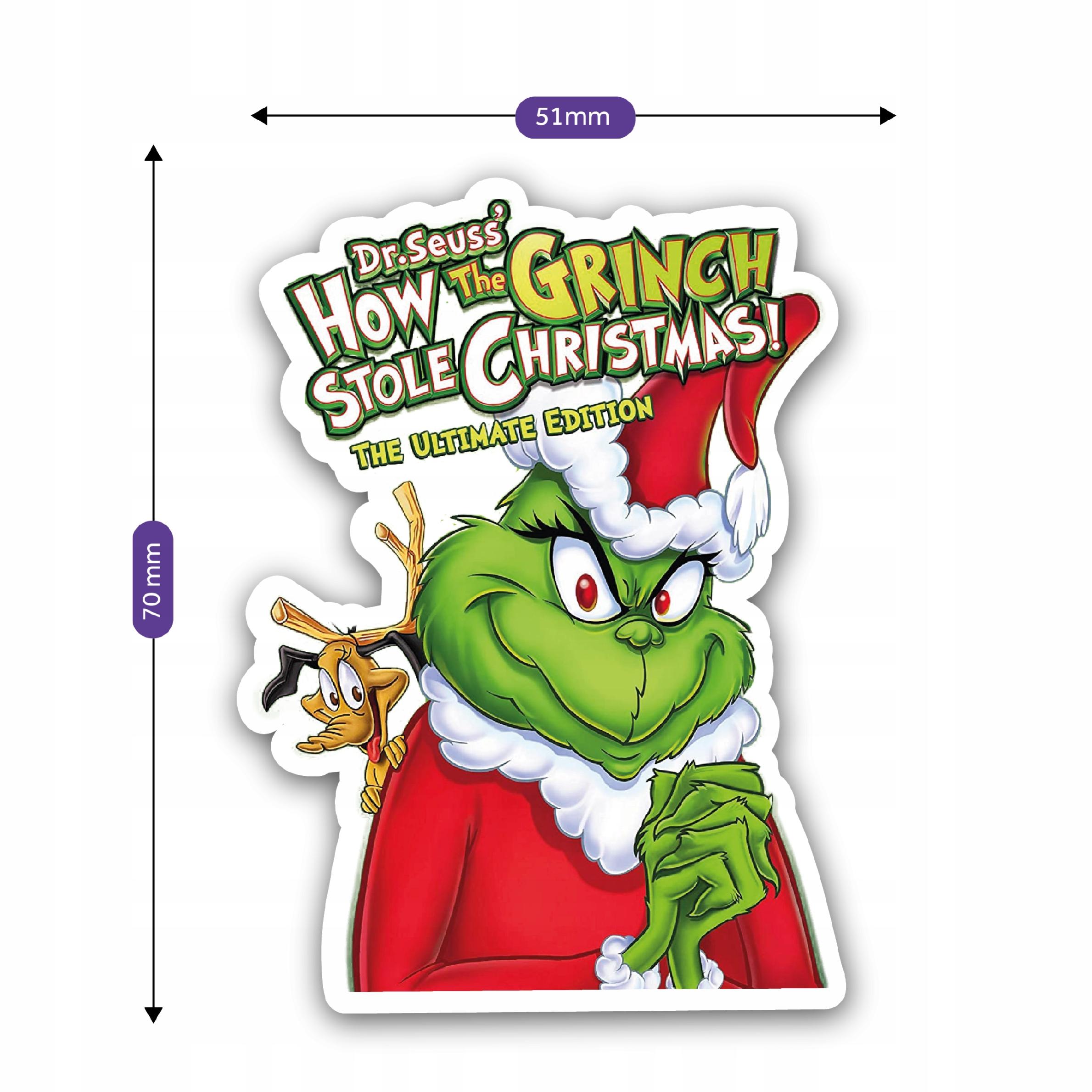 Naklejki Na Prezenty Grinch Wlepki Na Święta Boże Narodzenie 10 Szt ...