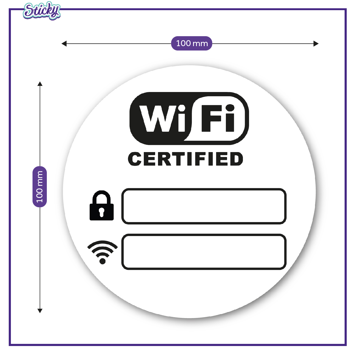 Naklejka informacyjna FREE WIFI biała znak 10 cm - Sticky Studio ...