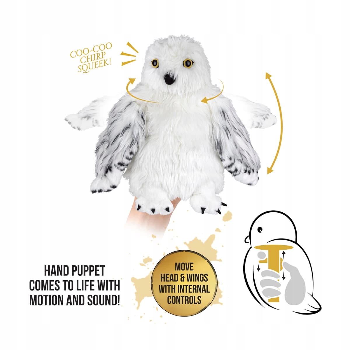 Harry Potter Hedwiga Interaktywna Maskotka Sowa 30Cm, Noble Collection ...