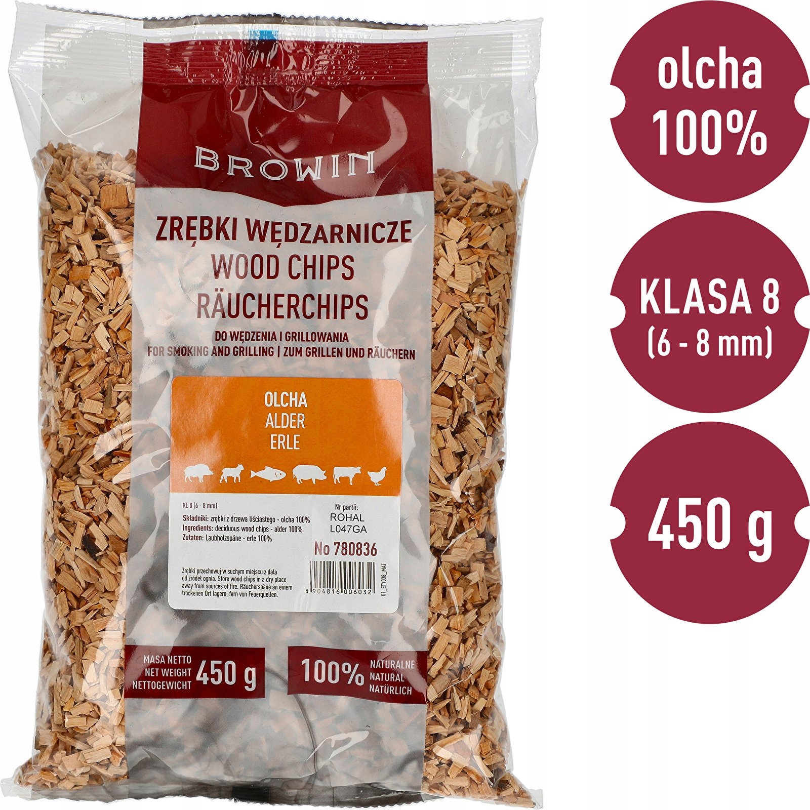 BROWIN Zrębki do wędzenia i grilla OLCHA 450g - Browin | Sklep EMPIK.COM