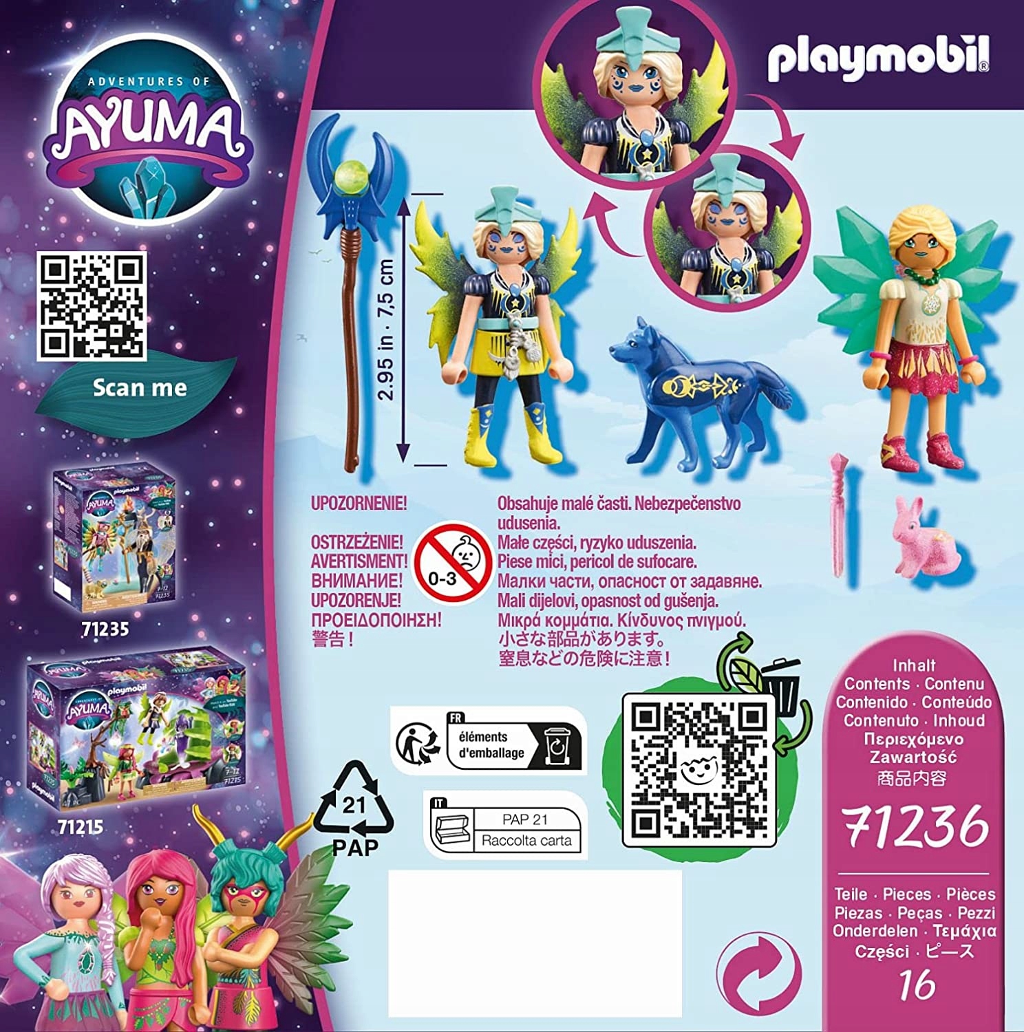 PLAYMOBIL, Crystal- i Moon Fairy z tajemniczymi zwierzętami , 71236 ...