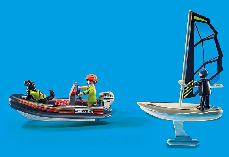 PLAYMOBIL 70141 surfer i ponton ratowniczy z psem - Playmobil | Sklep ...