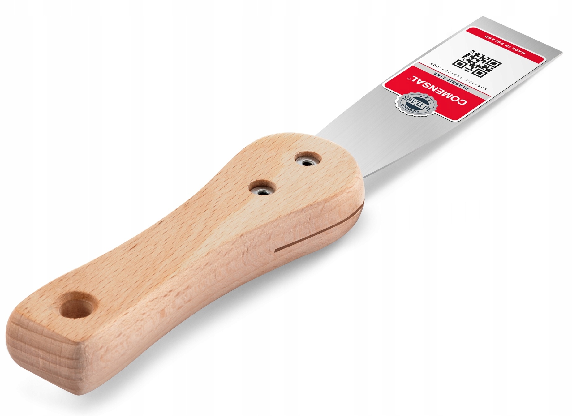 Spaclu inox, COMENSAL, cu maner din lemn, profesional, 3 cm - eMAG.ro