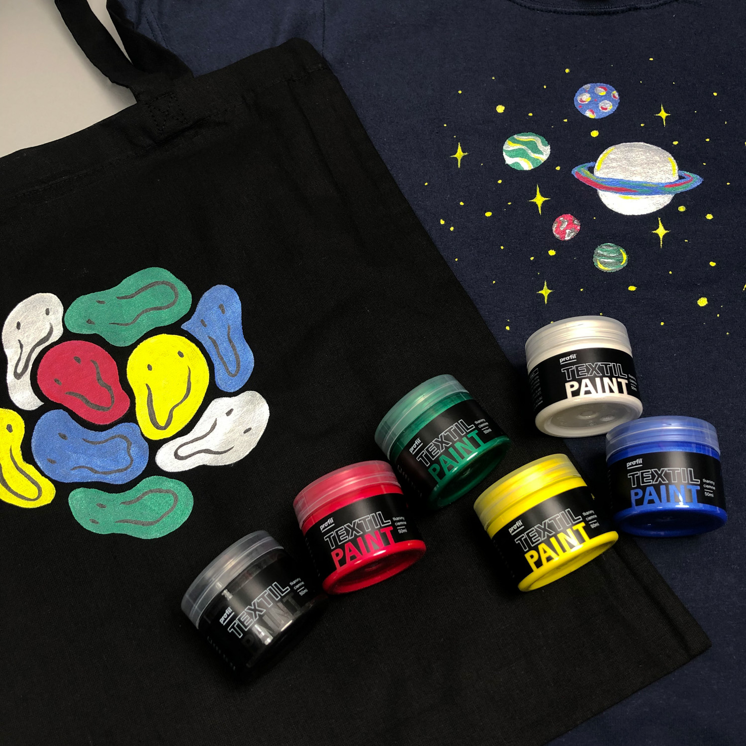 Farby Metaliczne Akrylowe Do Tkanin Zestaw Profil Textil Paint 50 Ml ...