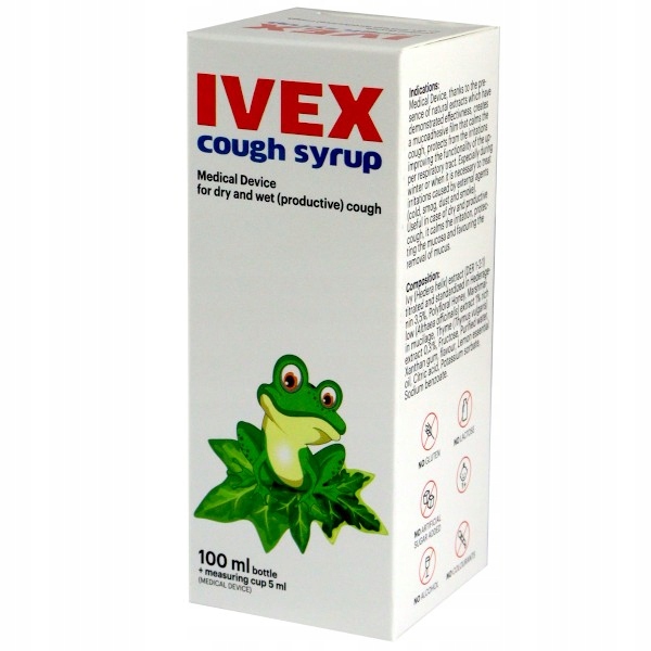 Wyrób medyczny, IVEX SYROP na KASZEL SUCHY I MOKRY 100ml od 1 roku | Sklep EMPIK.COM