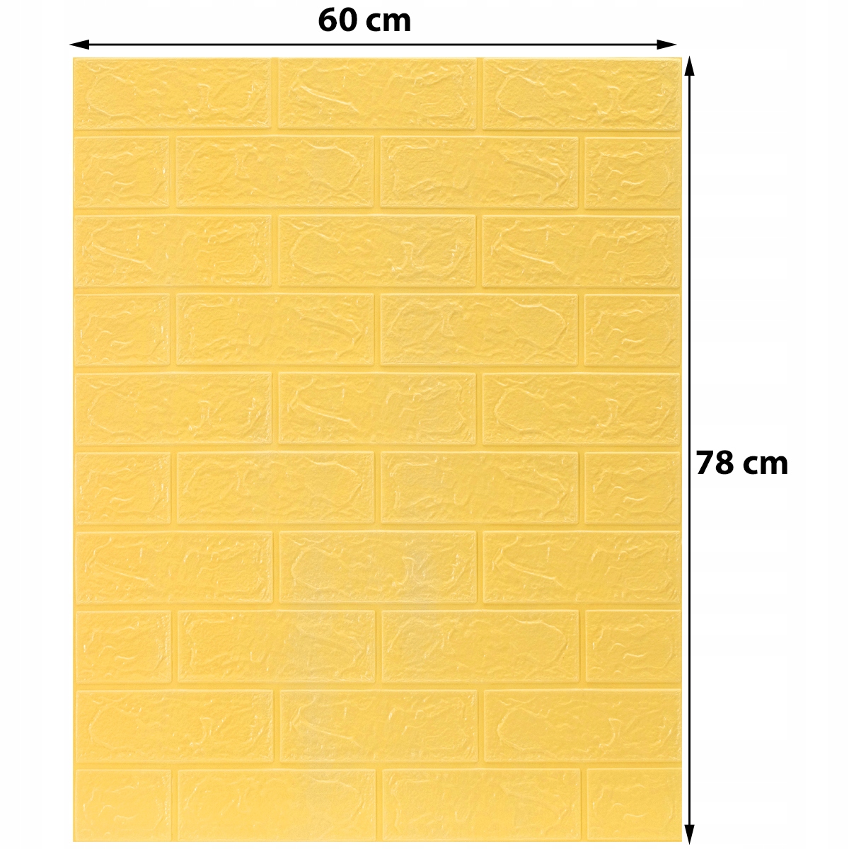 Set 10 x panouri tapet 3D, Brak, Polietilena, 78 x 60cm, Model caramida ...