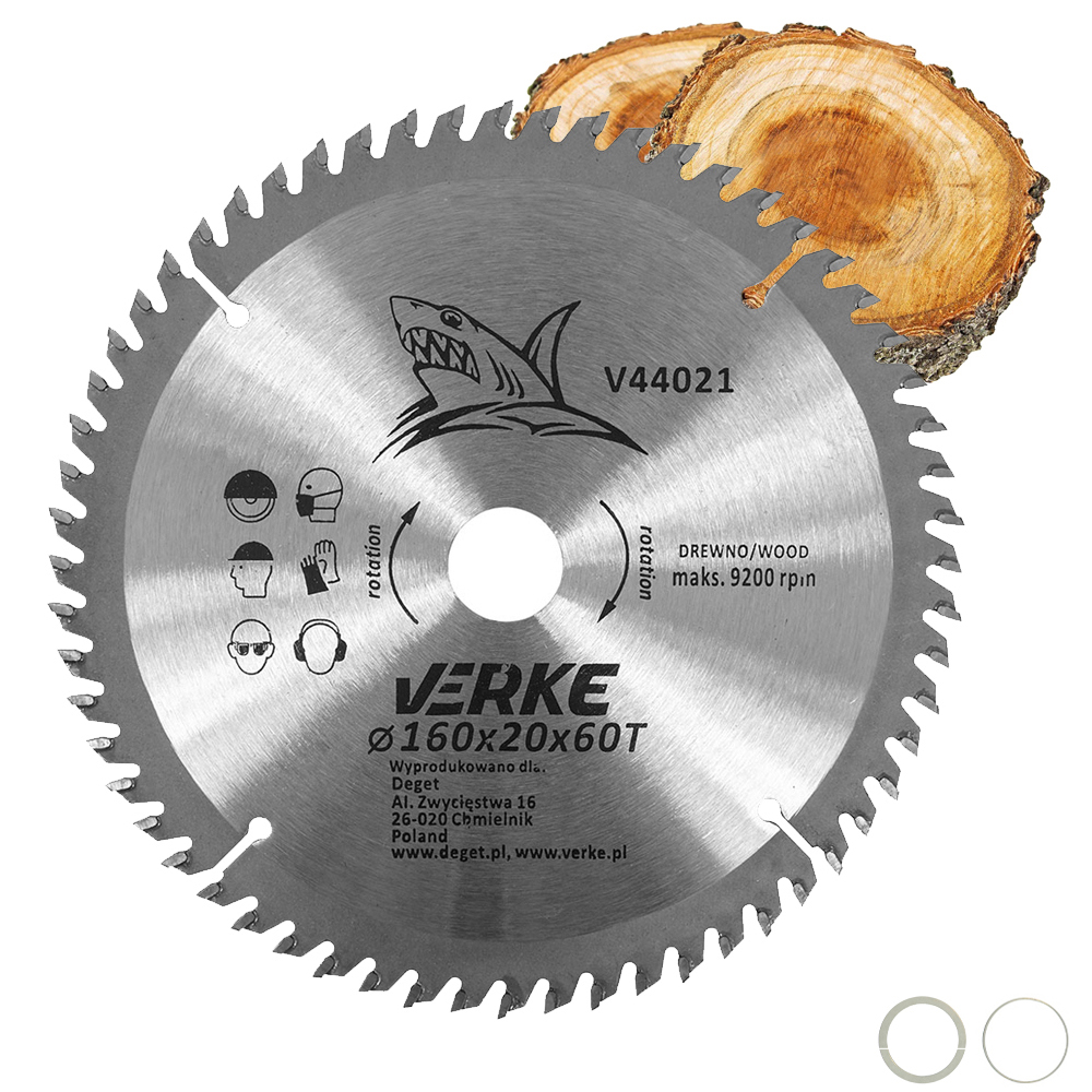 Piła Tarcza Widiowa Do Cięcia Drewna 160X20 60 Zębów Verke V44021 + Redukcje - Verke | Sklep ...