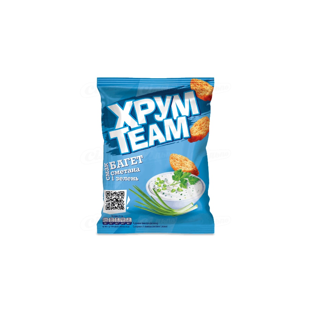 Sucharki o smaku śmietanowo ziołowym "Hrumteam" 60g - Foodex24.pl