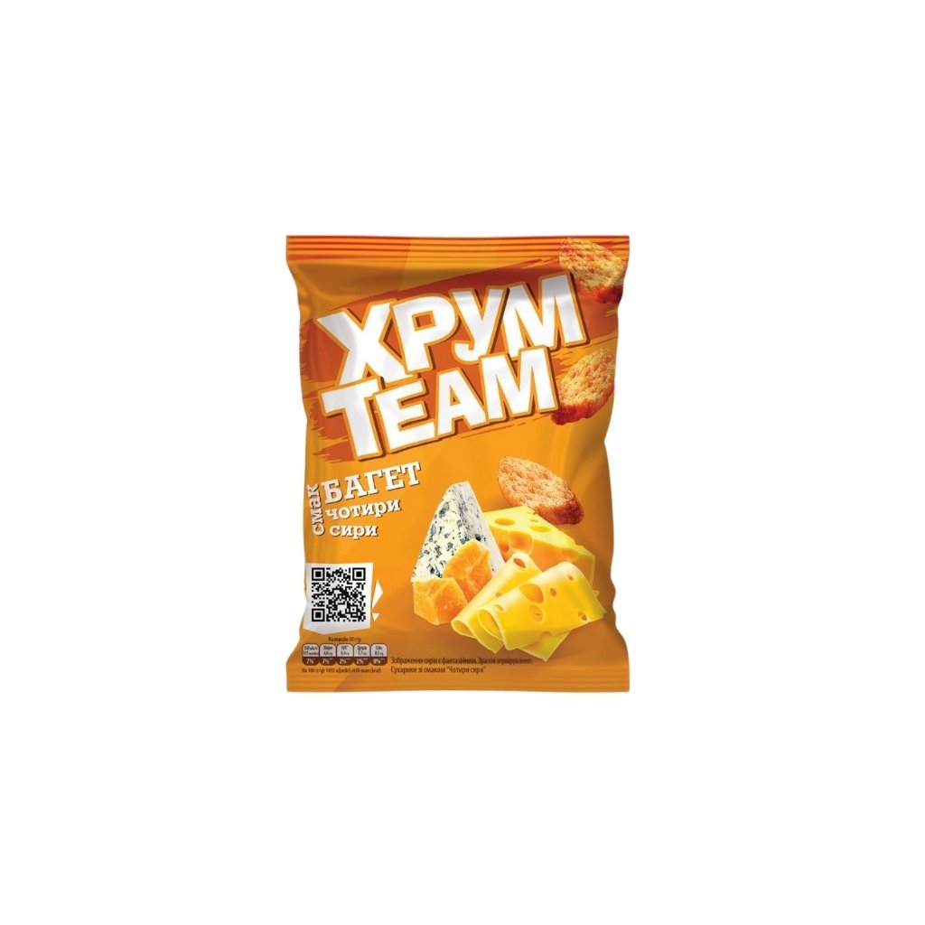 Sucharki o smaku Cztery Sery "Hrumteam" 60g - Foodex24.pl