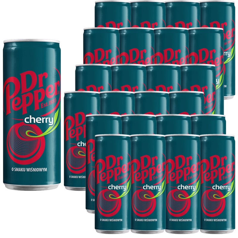 Kup Dr Pepper Cherry Napój gazowany o smaku wiśniowym 330 ml x 24 ...