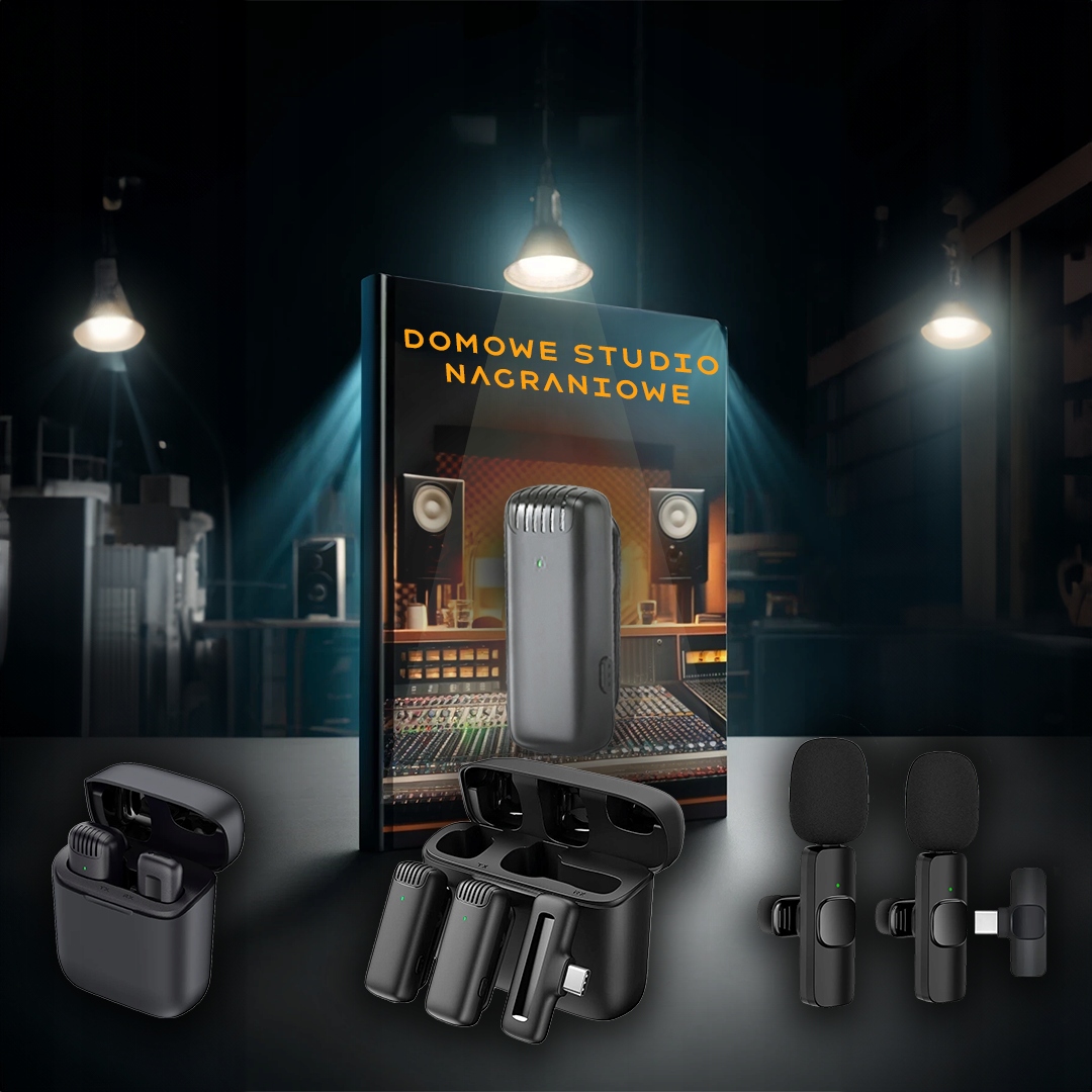 Mikrofon krawatowy do telefonu USB-C + Lightning iPhone Android Mike S8 ...