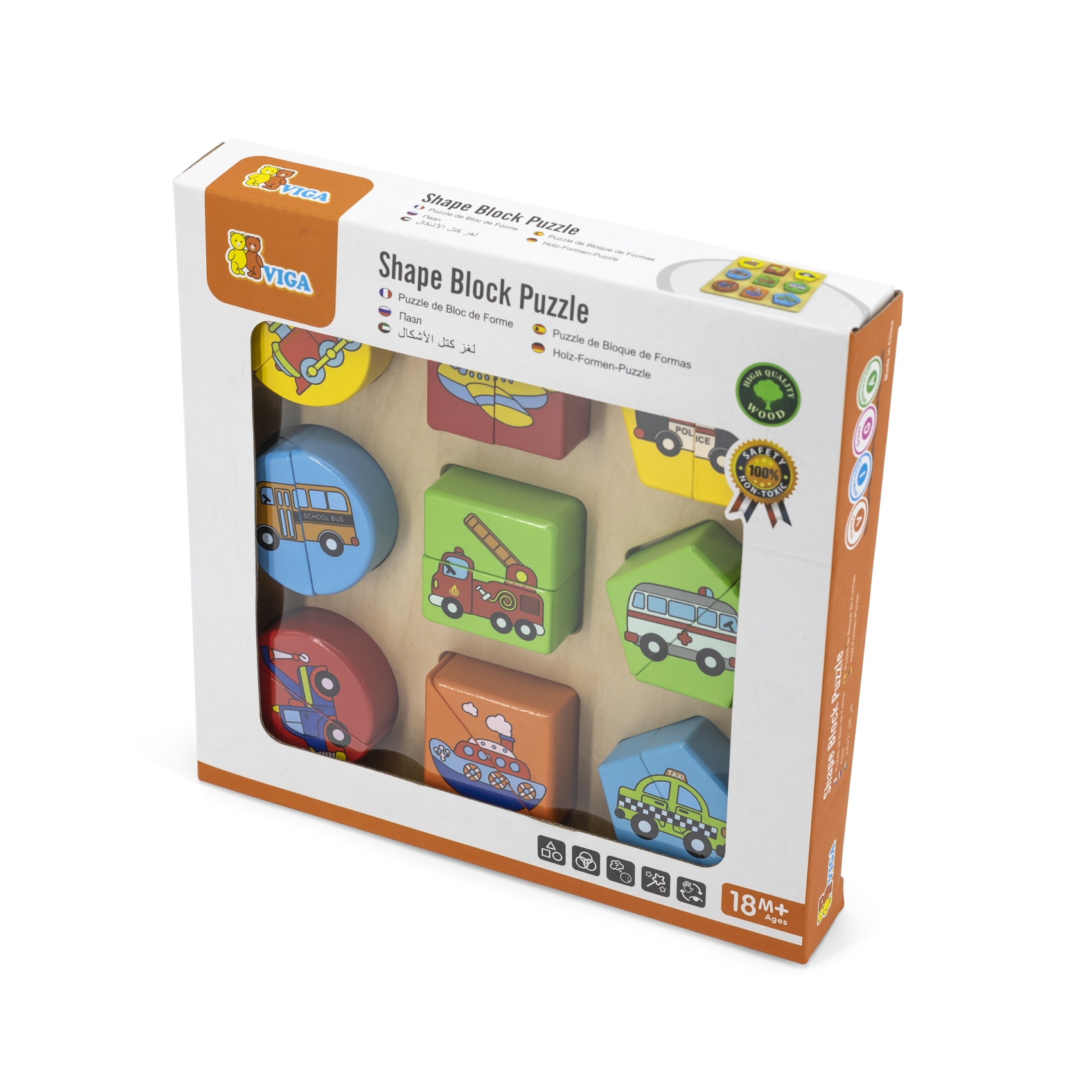 UKŁADANKA DREWNIANE puzzle kreatywne 1 2 3 latka VIGA - PakaNiemowlaka ...