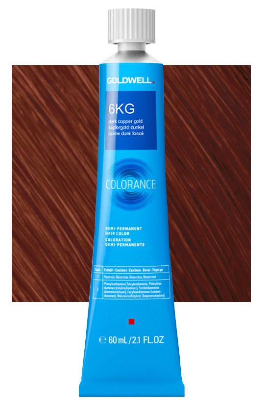 Боя за коса, Goldwell, Colorance 6KG, Тъмно златисто медно, 60 мл - eMAG.bg