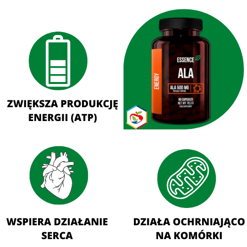 Suplement diety, Essence, kwas alfa-liponowy ALA, 90 kaps. | Sklep ...