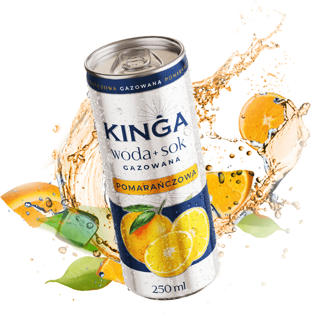 24x Kinga woda + sok o smaku pomarańczowym 250 ml - Inna marka | Sklep ...